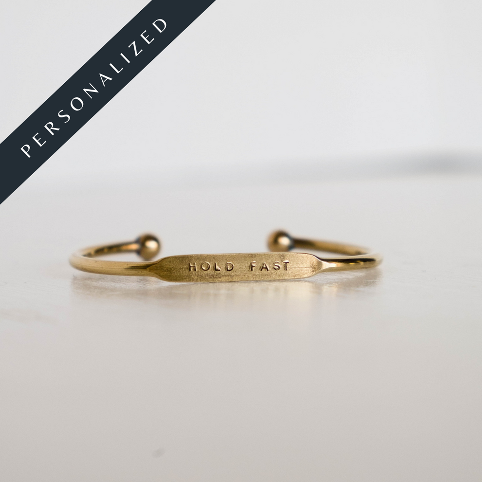 Personalized Minimal Brass Cuff – Freed Outfitters
