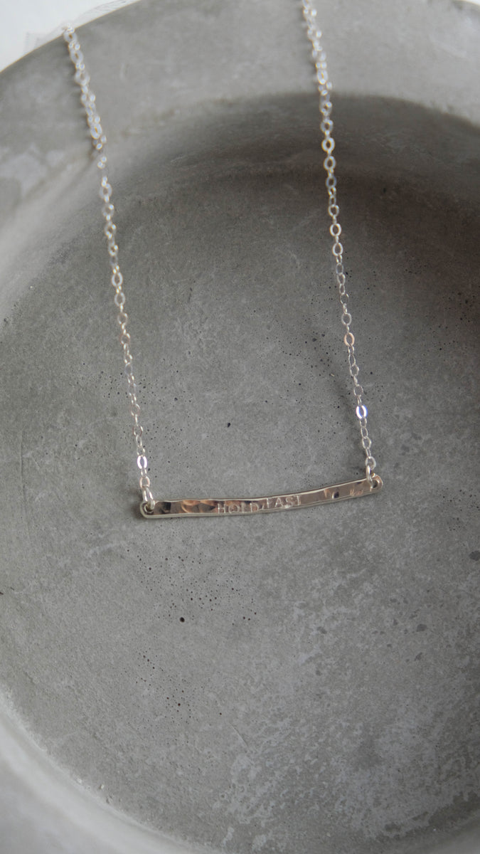 Buy Now Gold Bar Necklace | Custom Stamped | Glimmery Shine – Freed ...